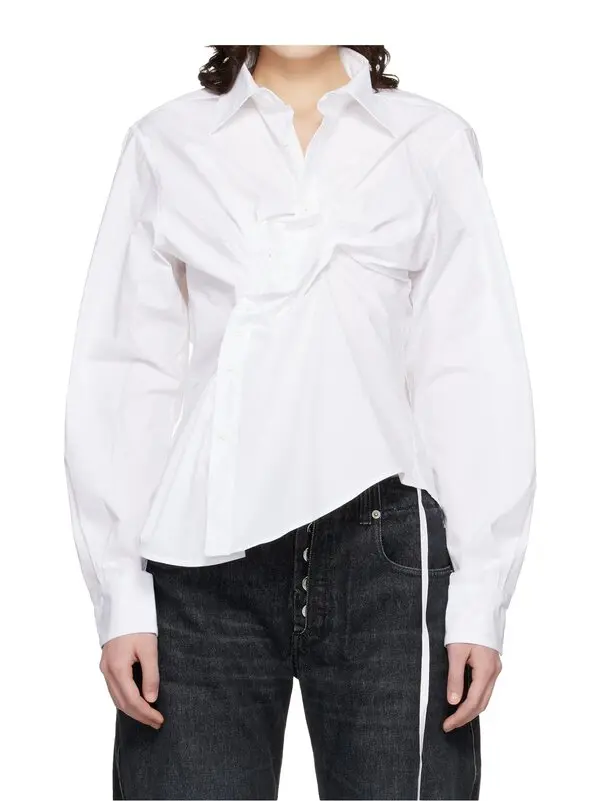 Ottolinger Twisted-pleat Tailored Shirt - White