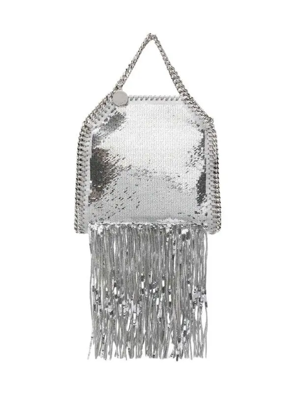 Stella McCartney Mini Falabella Fringed Tote Bag - Gray