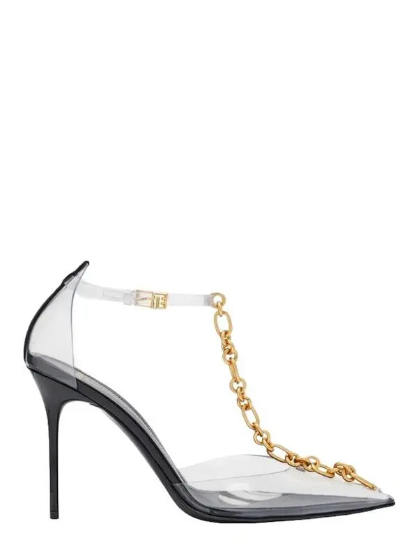 Balmain Chain-link Transparent Pumps - White