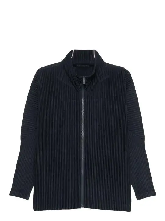 Issey Miyake Homme Plissé Pleated Zip-up Shirt - No