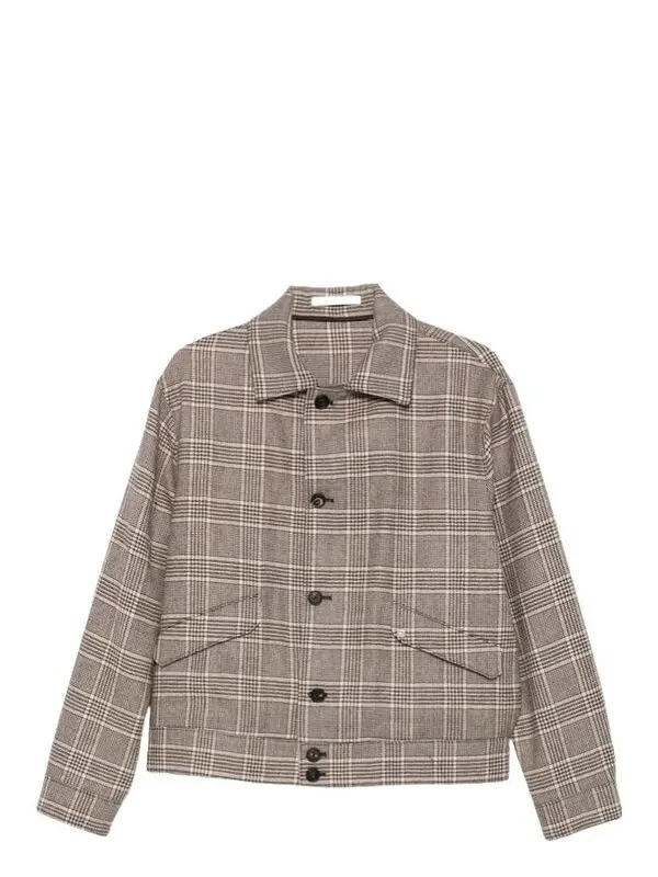 Tagliatore Single-breasted Prince Of Wales Check Jacket - Brown And Beige