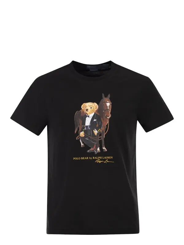 Polo Ralph Lauren Bear Printed Crewneck T-shirt - Black