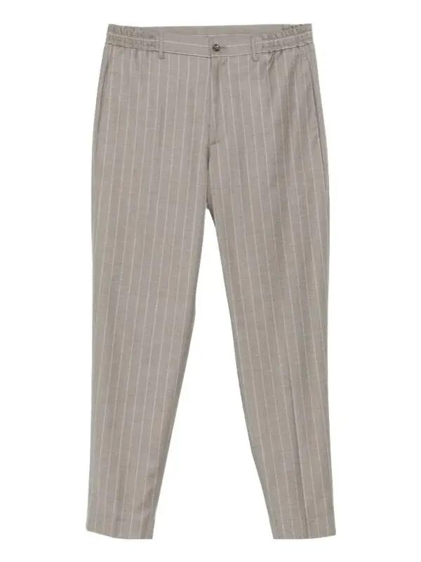 Tagliatore Pinstriped Casual Pants - Grey
