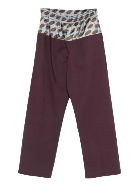 Dries Van Noten Elastic Waist Pants - Red