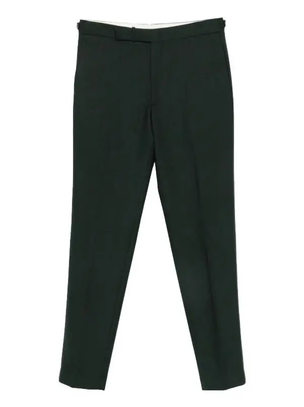 Tagliatore Tailored Trousers With Quilted Creases - Black