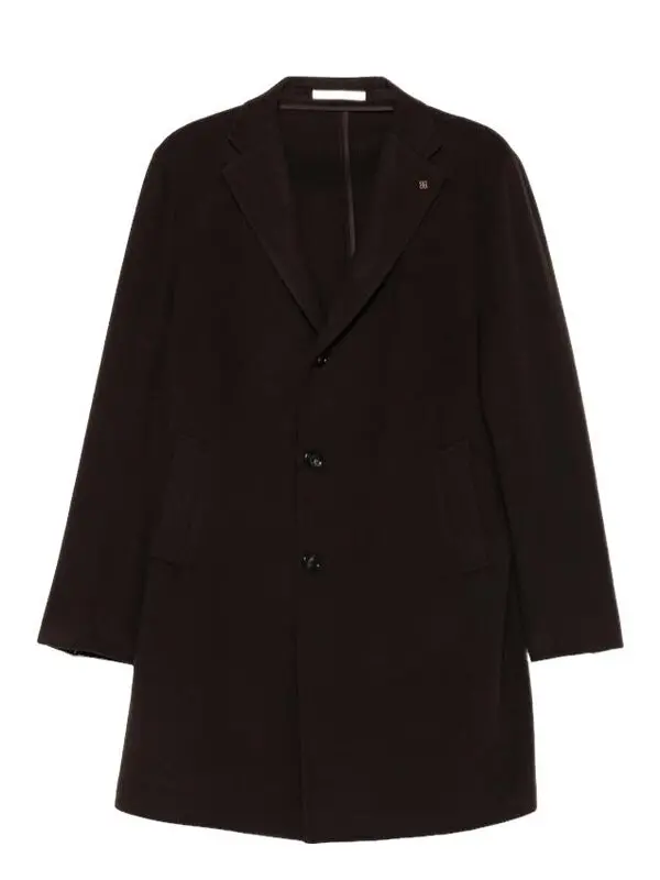Tagliatore Long-sleeved Coat - Dark Brown