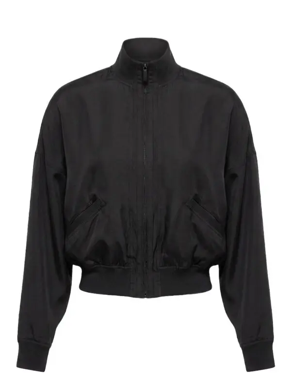 Gucci Silk Poplin Zip Jacket - Black