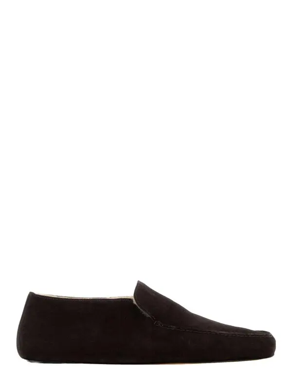 THE ROW Round Toe Slip-on Loafers - Black