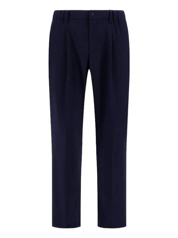 Herno Pleated Tailored Trousers With Drawstring Waist - Navy Blue