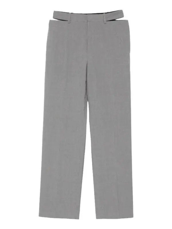 JIL SANDER Cut-out Tailored Trousers - Grey