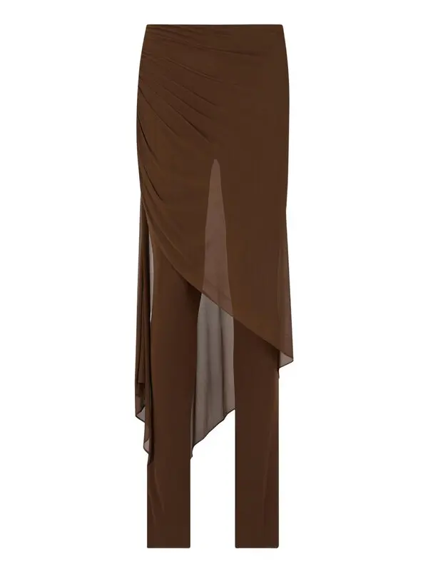 Giuseppe Di Morabito Draped Ruched Trousers - Red