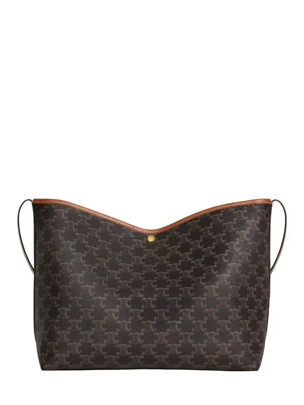 Celine Triomphe Canvas Soft Shopper Bag - Tan