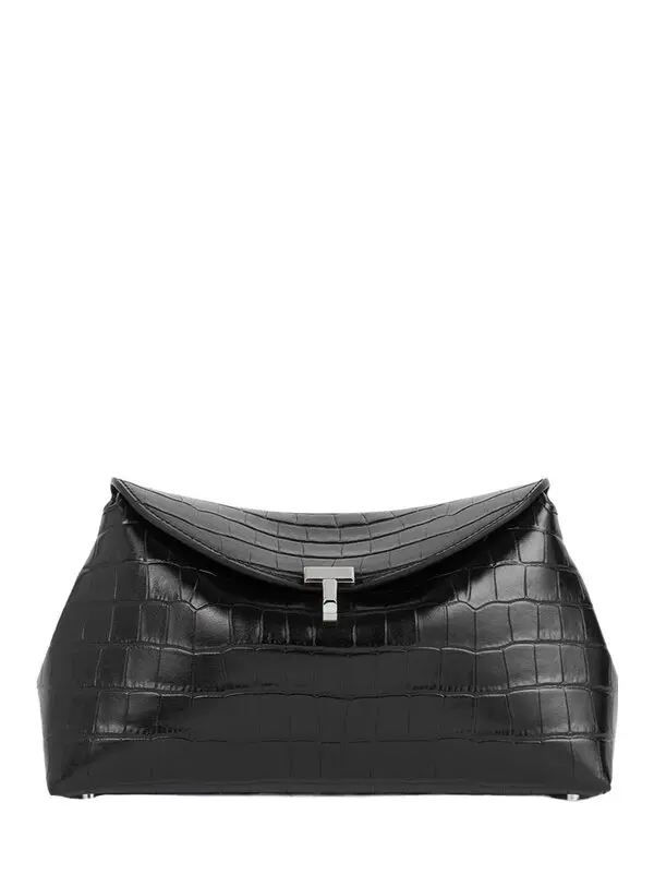 TOTEME T-lock Clutch Bag - Black