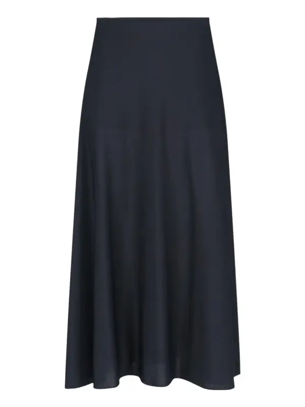 JIL SANDER Flared Midi Skirt - Black