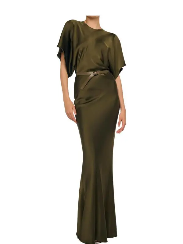 Norma Kamali Reverse Obie" Gown - Bark