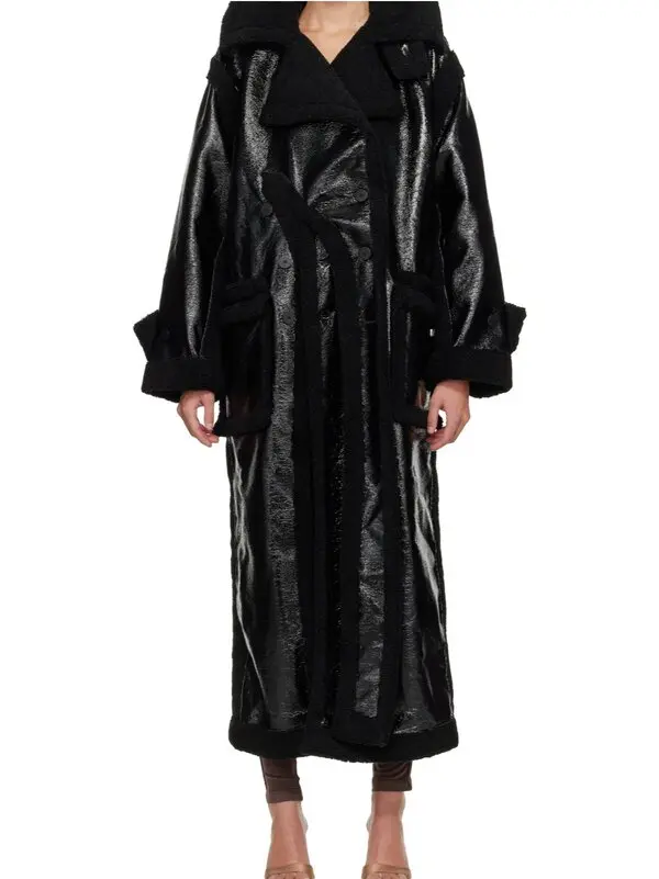 Ottolinger Faux Fur Trimmed Coat - Black