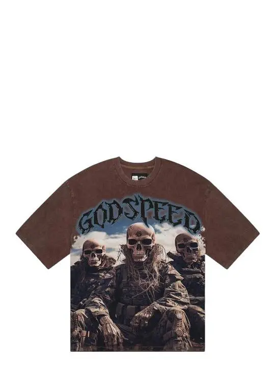 GODSPEED Squadron T-shirt - Brown Wash