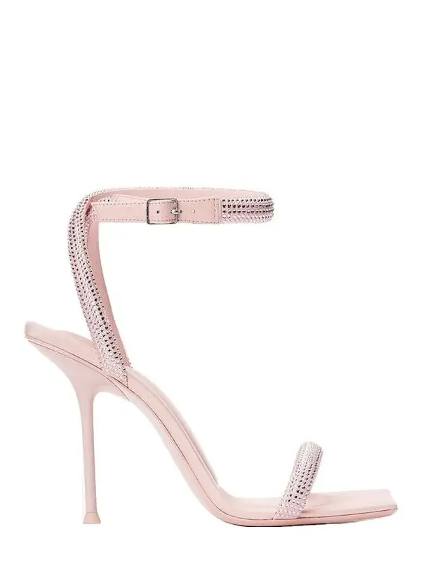 Alexander Wang Julie Crystal Ankle Strap Sandal - Light Pink