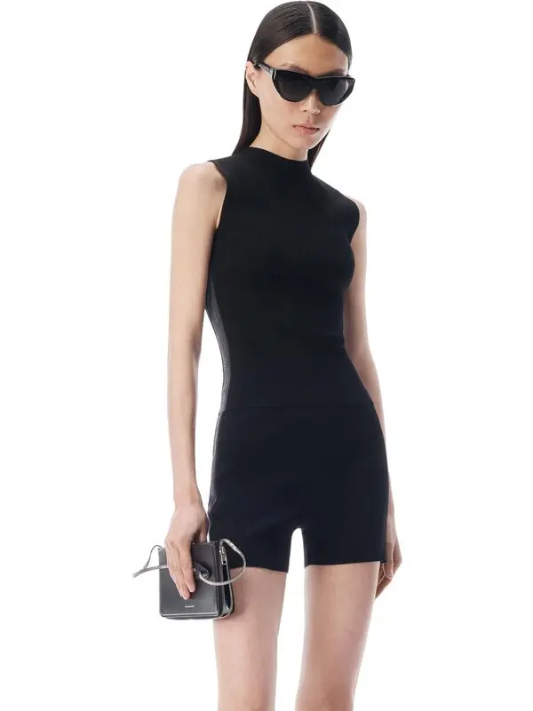Alexander Wang Debossed Logo Tank Top - Black
