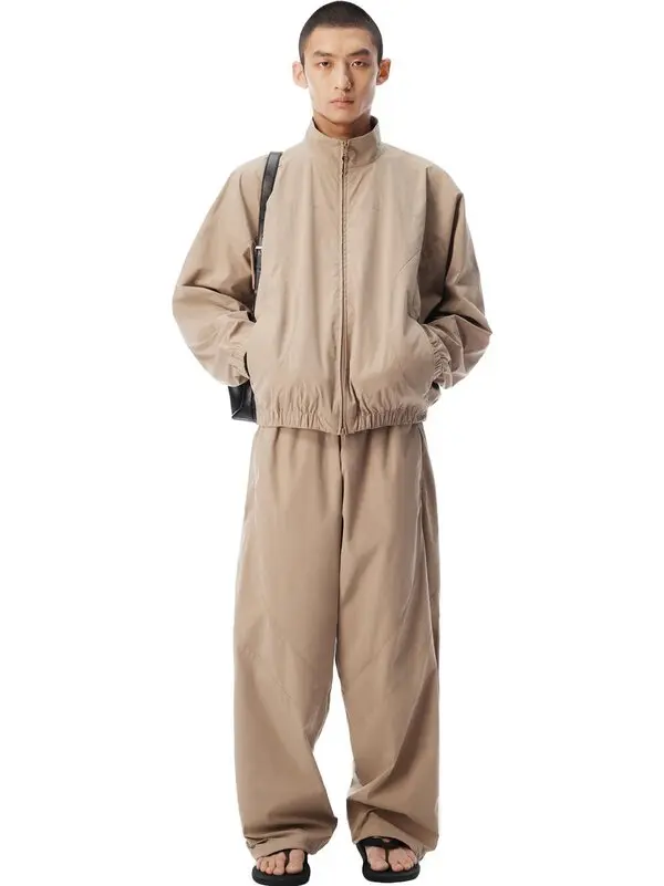Alexander Wang Perforated Logo Mid-rise Track Pant - Dune