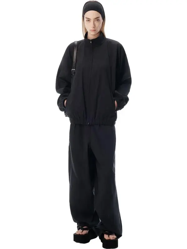 Alexander Wang Perforated Logo Mid-rise Track Pant - Black