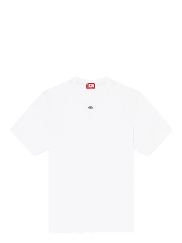 DIESEL® Regular T-shirt With Crew Neck And Oval D - White