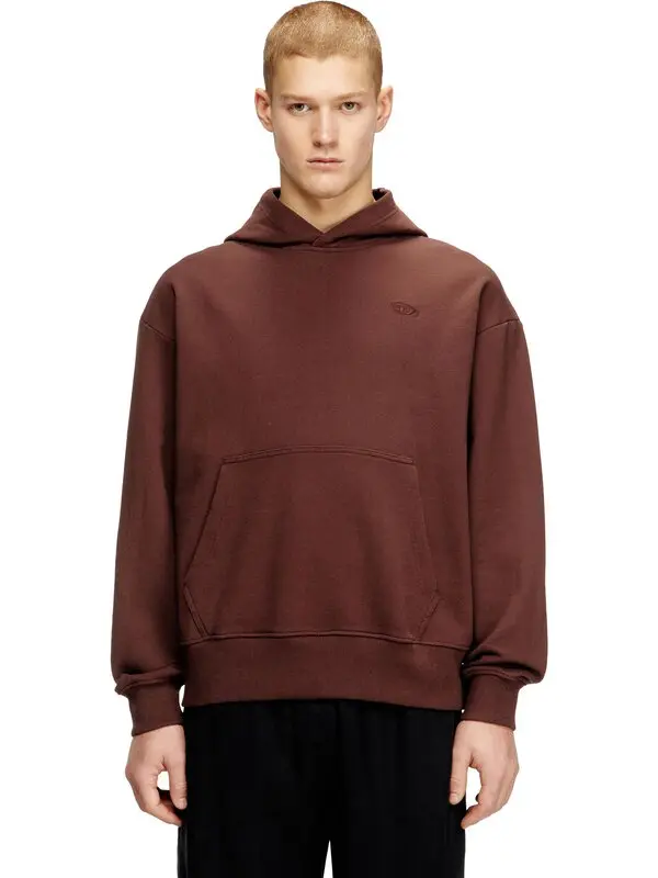 DIESEL® Embroidered Logo Hoodie - Brown