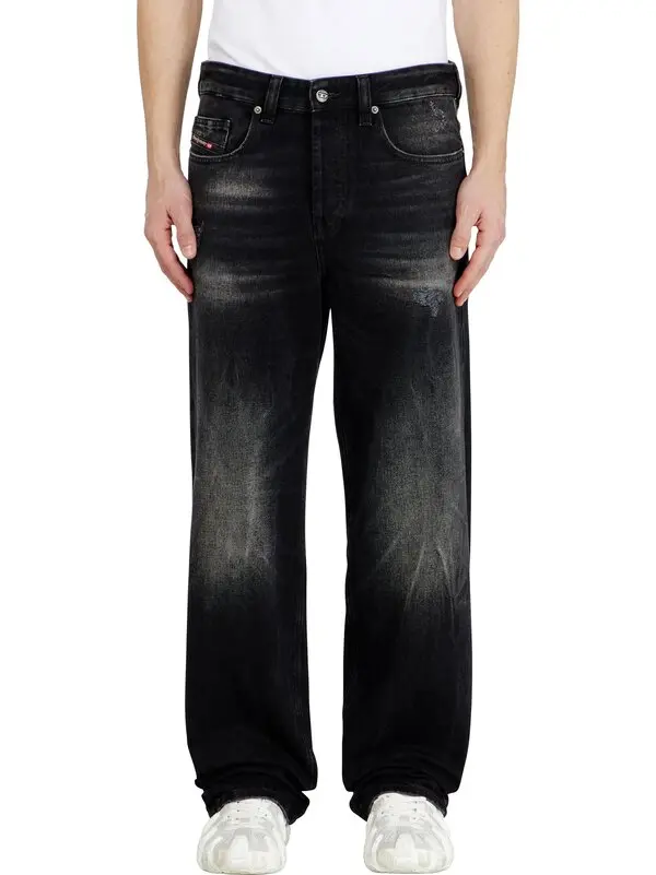 DIESEL® D-macro Relaxed Fit Low Waist Jeans - Black