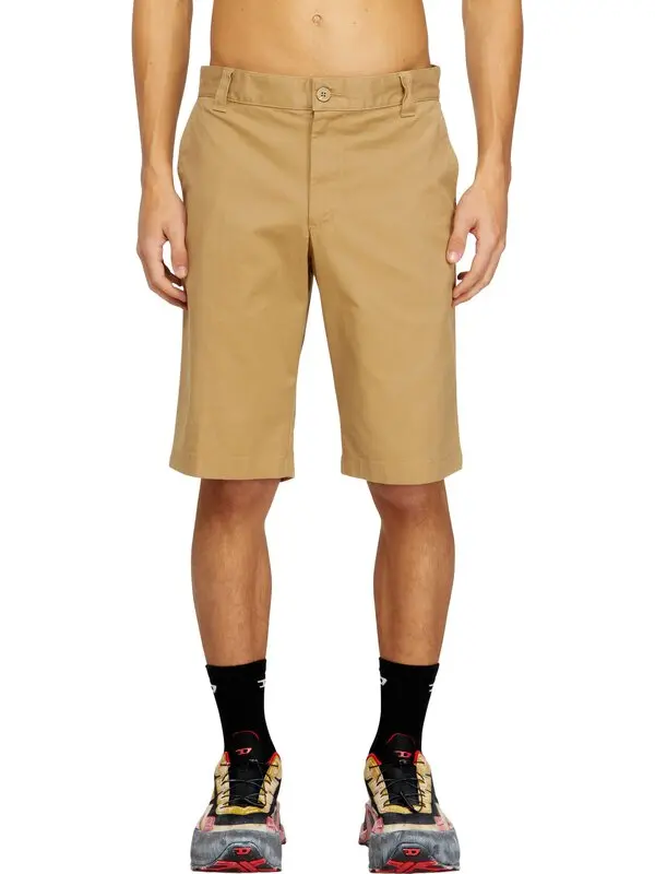 DIESEL® Stonewash Cotton Blend Shorts - Beige