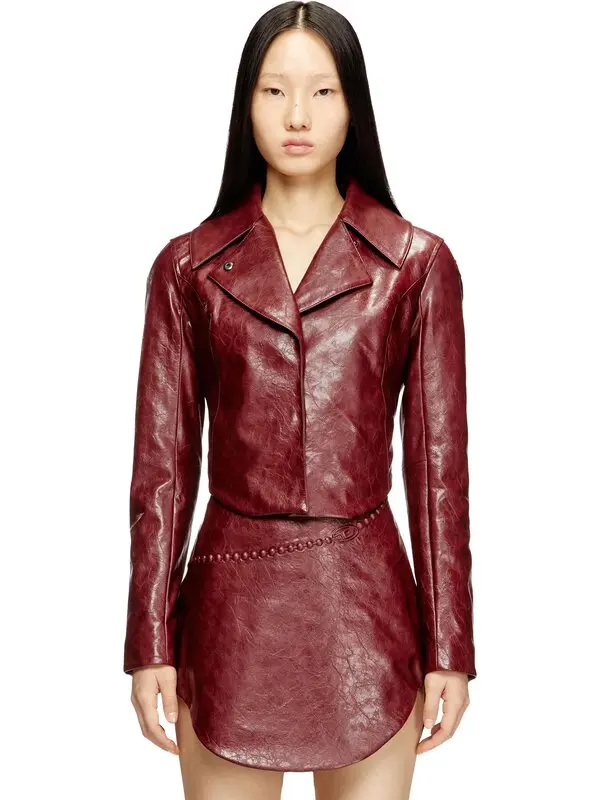 DIESEL® Tailo Jacket In Coated Fabric - Red