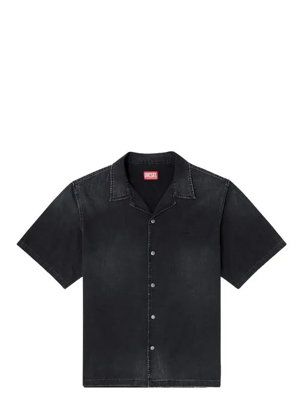 DIESEL® Denim Short-sleeve Shirt - Black