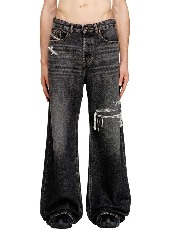 DIESEL® D-rise Relaxed Fit Jeans - Black