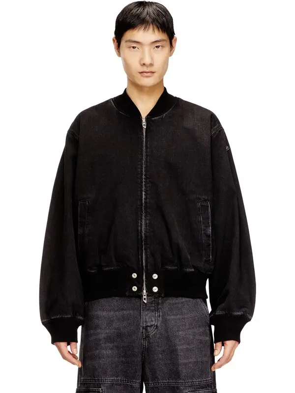 DIESEL® Denim Bomber Jacket - Black