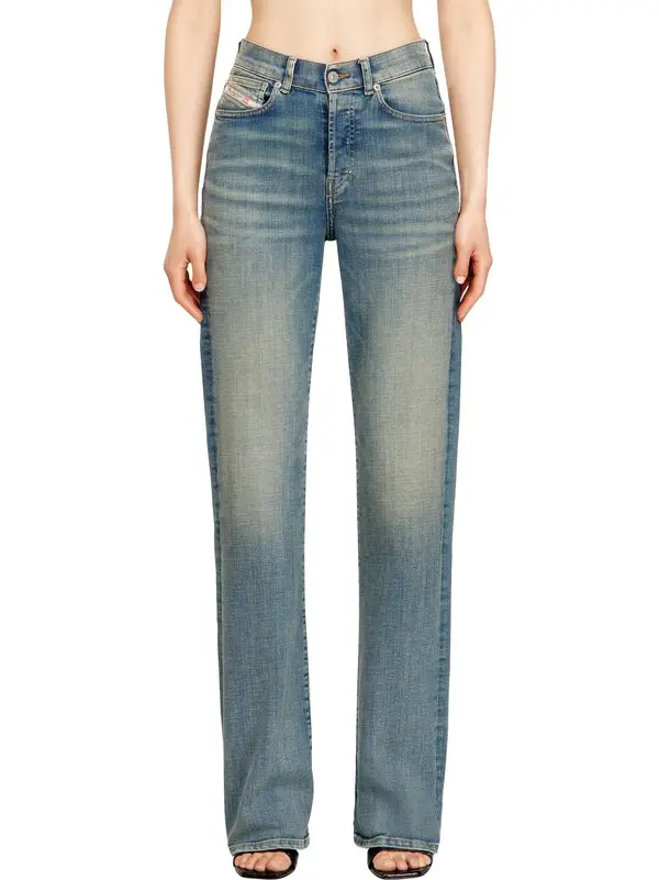 DIESEL® D-sent High Waist Straight Leg Jeans - Blue