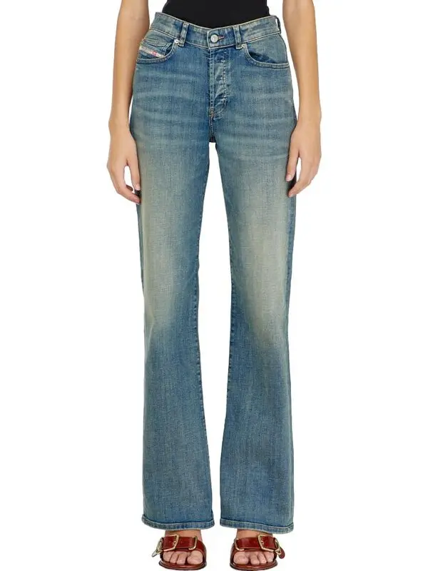DIESEL® D-sent High Waist Straight Leg Jeans - Blue