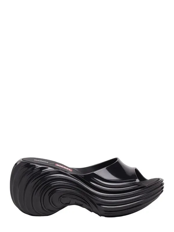 DIESEL® Platform Mule With Oval D Monogram - Black
