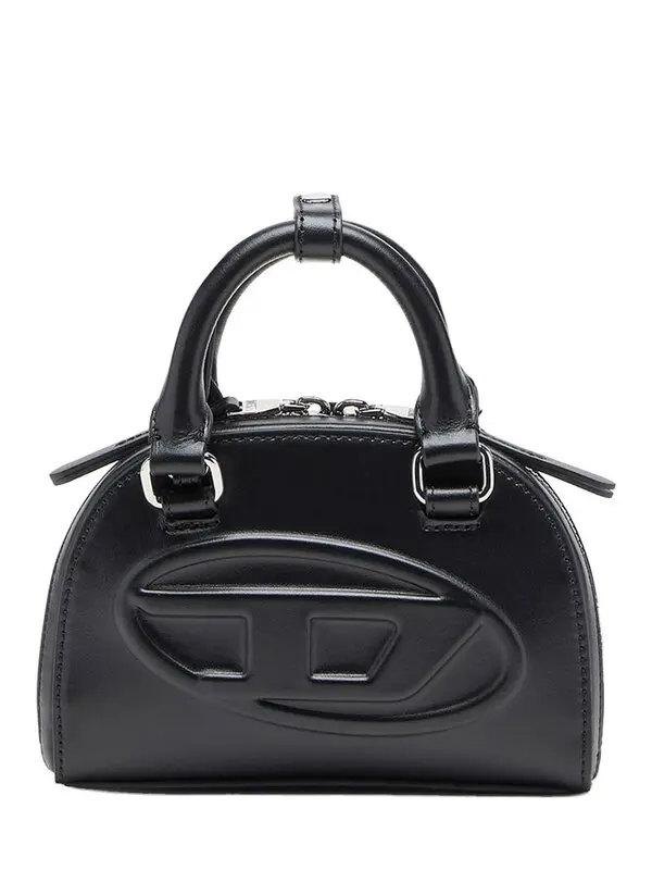 DIESEL® 1dr Dome-slim Nappa Leather Bowling Bag - Black