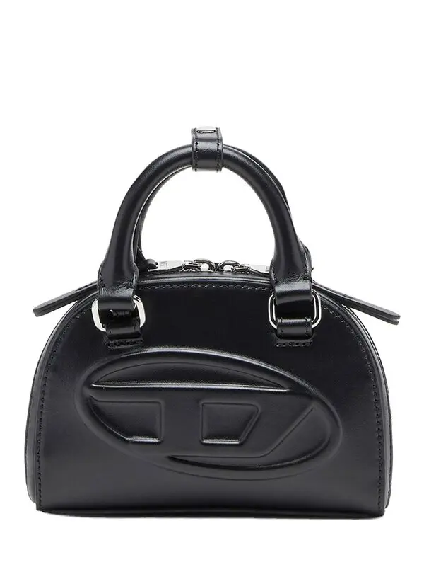 DIESEL® 1dr Dome-slim Bowling Bag In Nappa Leather - Black