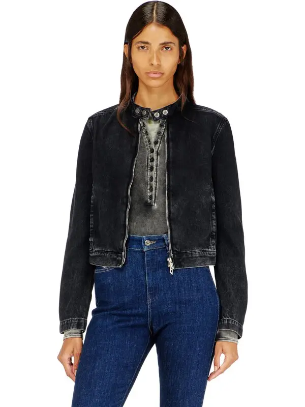 DIESEL® Moto Jacket In Denim - Black