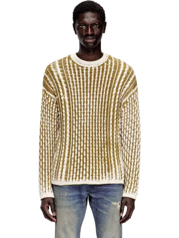 DIESEL® Reverse-print Cable-knit Jumper - Multicolor
