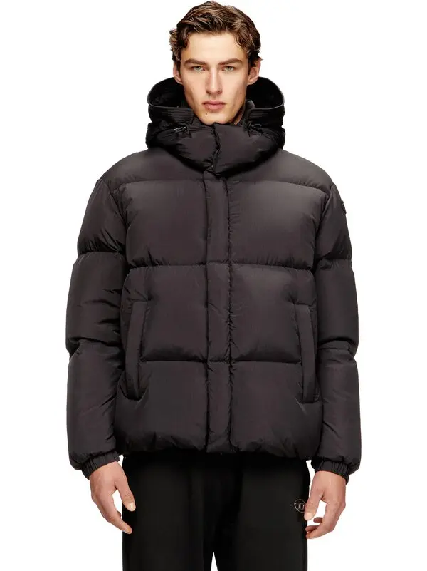 DIESEL® Quilted Down Jacket With Viral Off® Technology - Grey