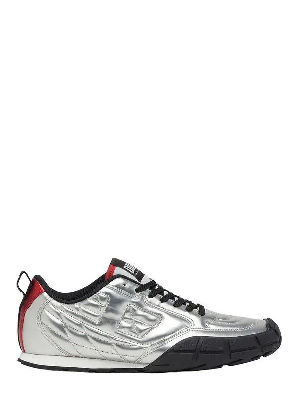 DIESEL® S-pagodha Quilted Metallic Sneakers - Silver