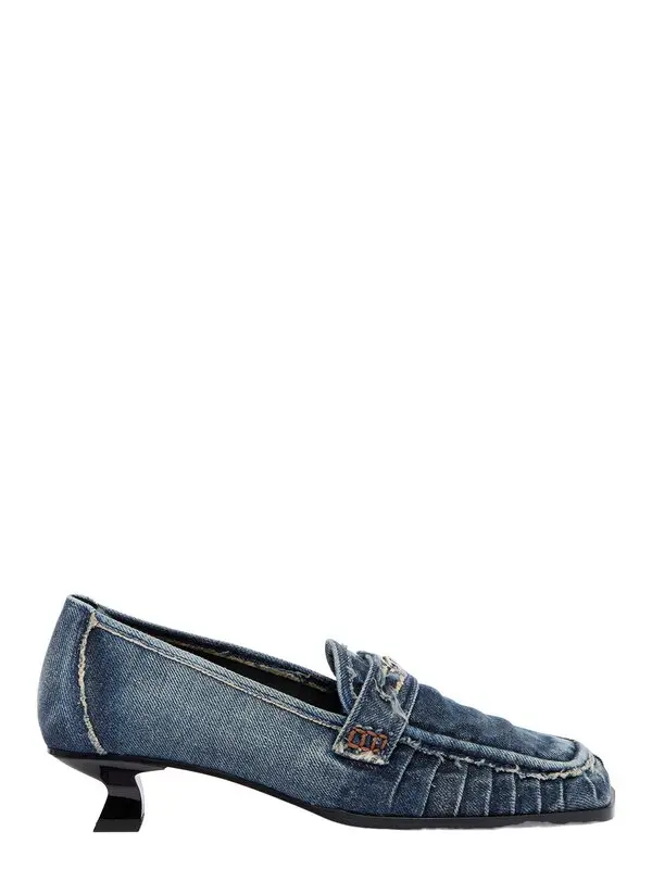 DIESEL® D-amber Penny Loafers In Denim - Blue