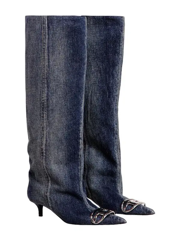 DIESEL® D-venus Slouchy Knee-high Boots - Blue