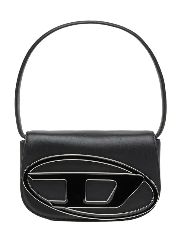 DIESEL® 1dr-iconic Shoulder Bag In Nappa Leather - Black