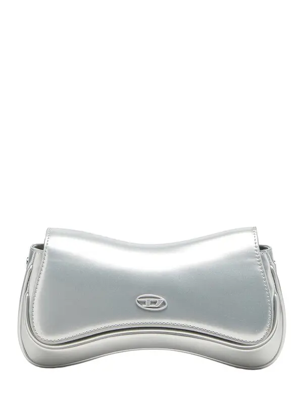 DIESEL® Play Metallic Shoulder Bag - Silver