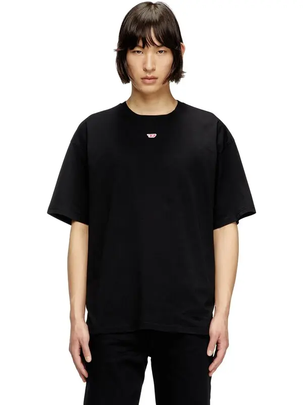 DIESEL® Embroidered D Patch T-shirt - Black