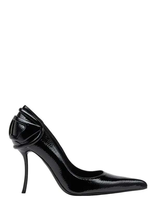 DIESEL® D-ten & Half-glossy Pumps With Curved Heel - Black