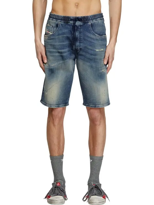 DIESEL® Jogg Jeans Chino Shorts With Elasticated Drawstring Waist - Blue