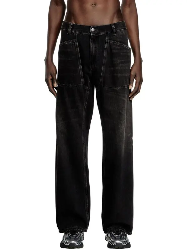 DIESEL® D-zeta Relaxed Fit Jeans - Black